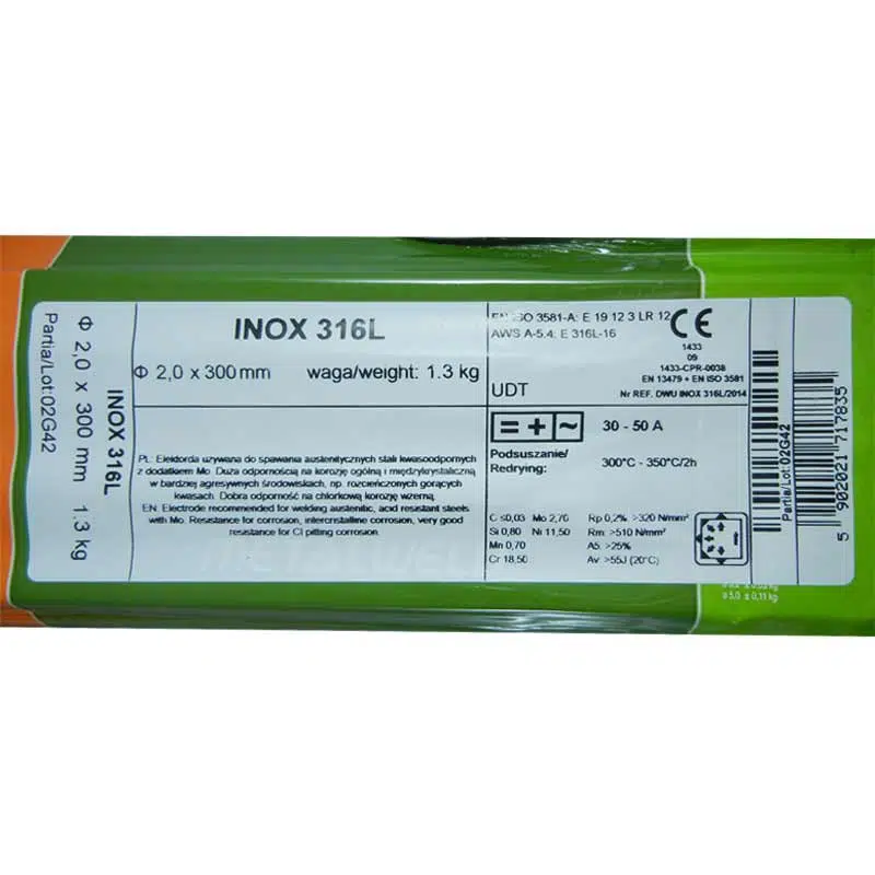 Electrozi Sudura Inox Metalweld E 316 - 2 mm - 1.3 Kg | Kobill