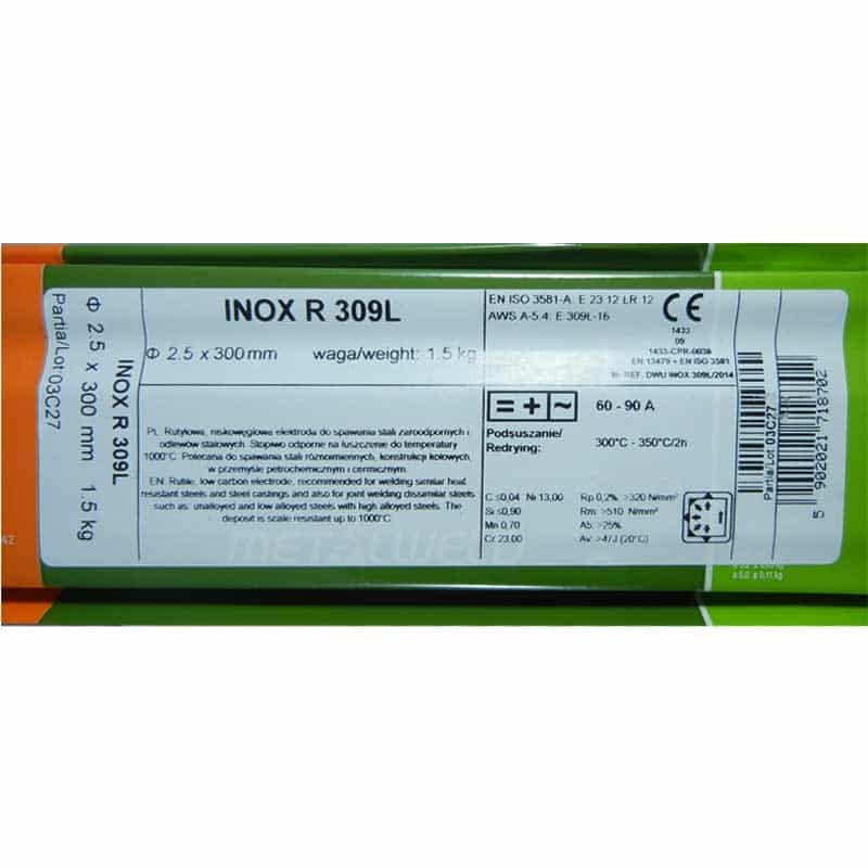 Electrozi Sudura Inox Metalweld E 309 de 2.5mm, Pachet 1.5 Kg