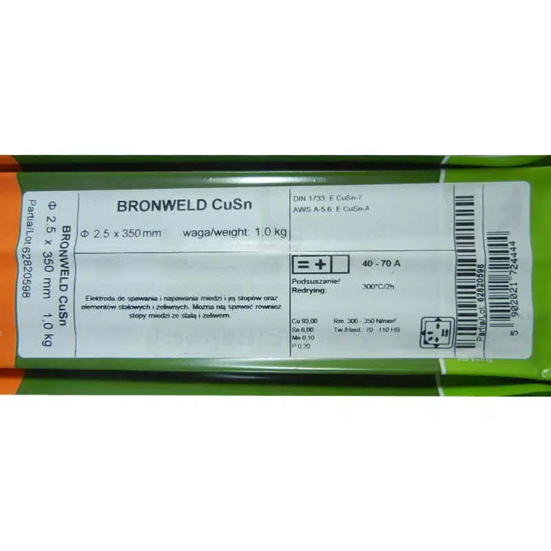 Electrozi Sudura Cupru-Bronz Metalweld CuSn7, Grosime 2.5 mm, 1 Kg