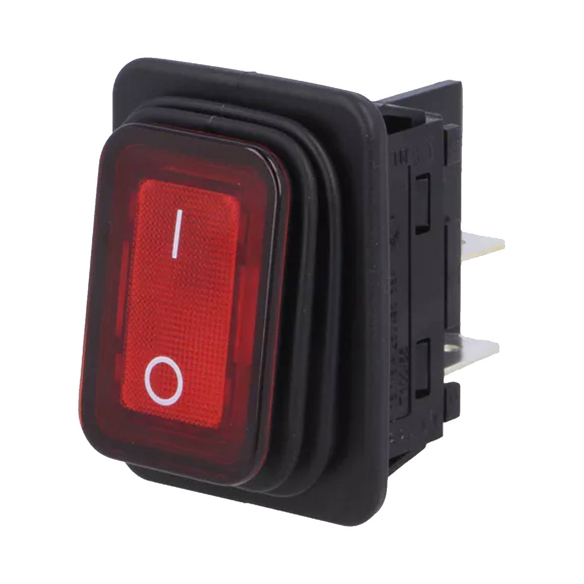 Intrerupator general 20A/250VAC, IP65, cu Bec, Rosu | Kobill